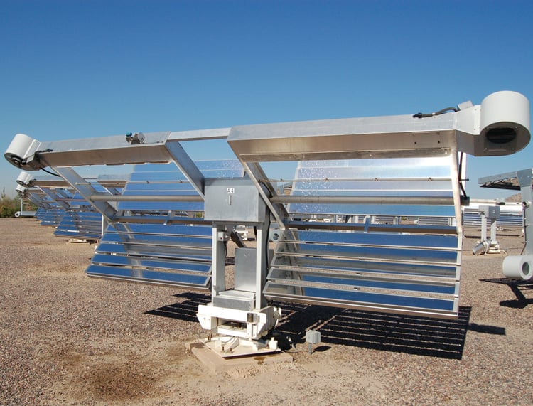 Accelerated weathering using Natural Sunlight Concentrator technology